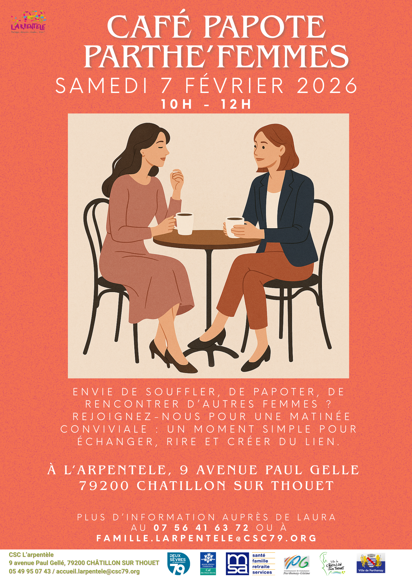 Café papote Parthé'femmes - Communauté de communes Parthenay-Gâtine
